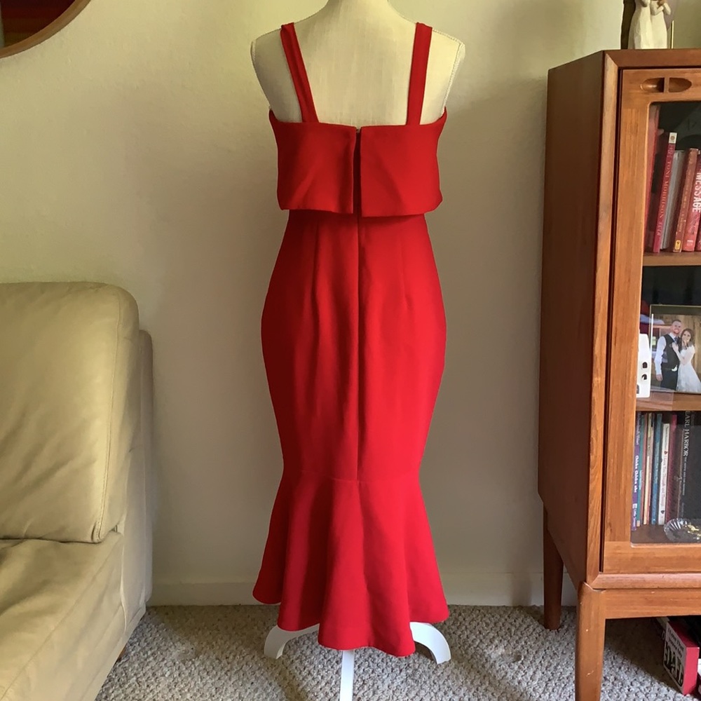 Xscape Curve Hugging Red Hot Chili Dress - Gem